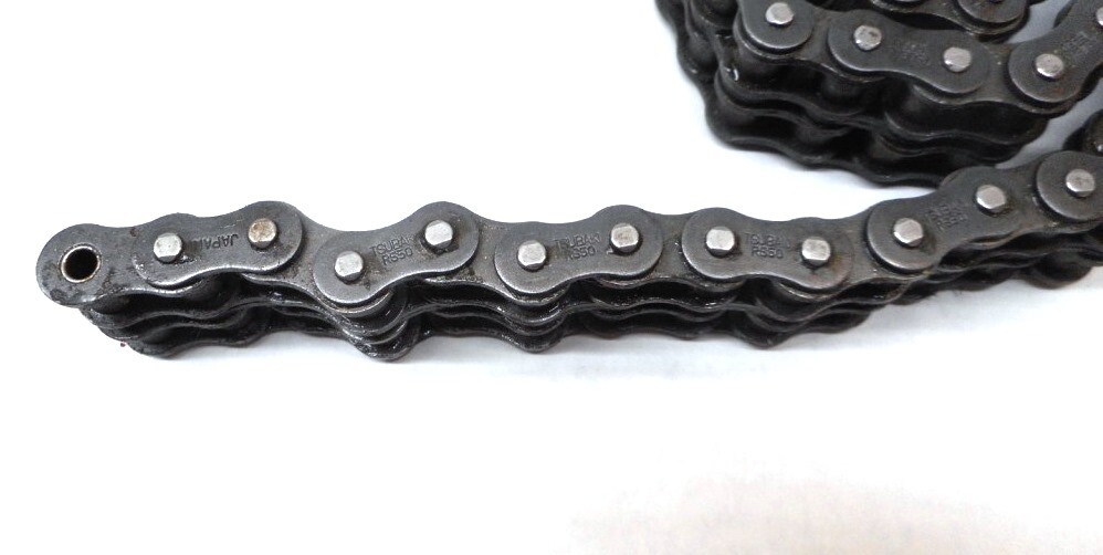 TSUBAKI RIVETED ROLLER CHAIN, RS50-2, SIZE #50, 37 1/2" L, 5/8" PITCH ...