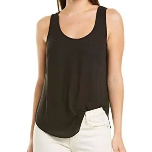 J. Crew Women's Semi Sheer Draped Hem Tank Top Sleeveless Black Size ...