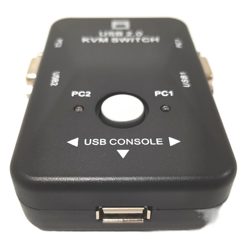 USB 2 0 2 Port KVM Switch for Dual PC Control with Keyboard Mouse and ...