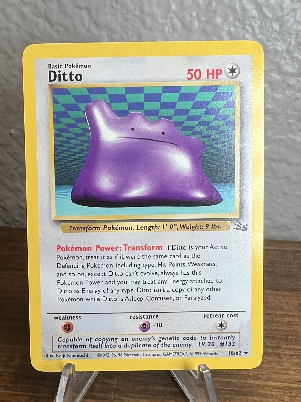 Pokémon TCG - Ditto - 18/62 - Rare Unlimited - Fossil Non Holo | eBay