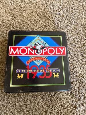 1935 Commemorative Monopoly Edition Board Game in Tin Box | eBay