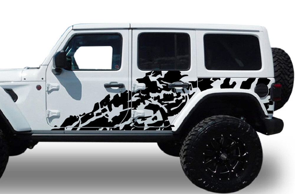 Vinyl Decal for Jeep Wrangler JL JK Splash Design Graphic Sticker ...