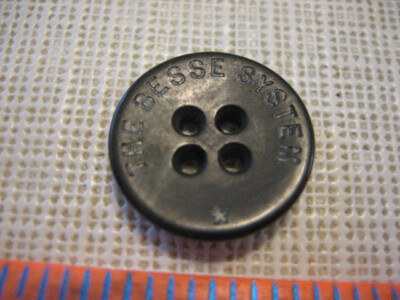 Vintage THE BESSE SYSTEM Small 5/8" Verbal Work Clothes / Brand Button ...