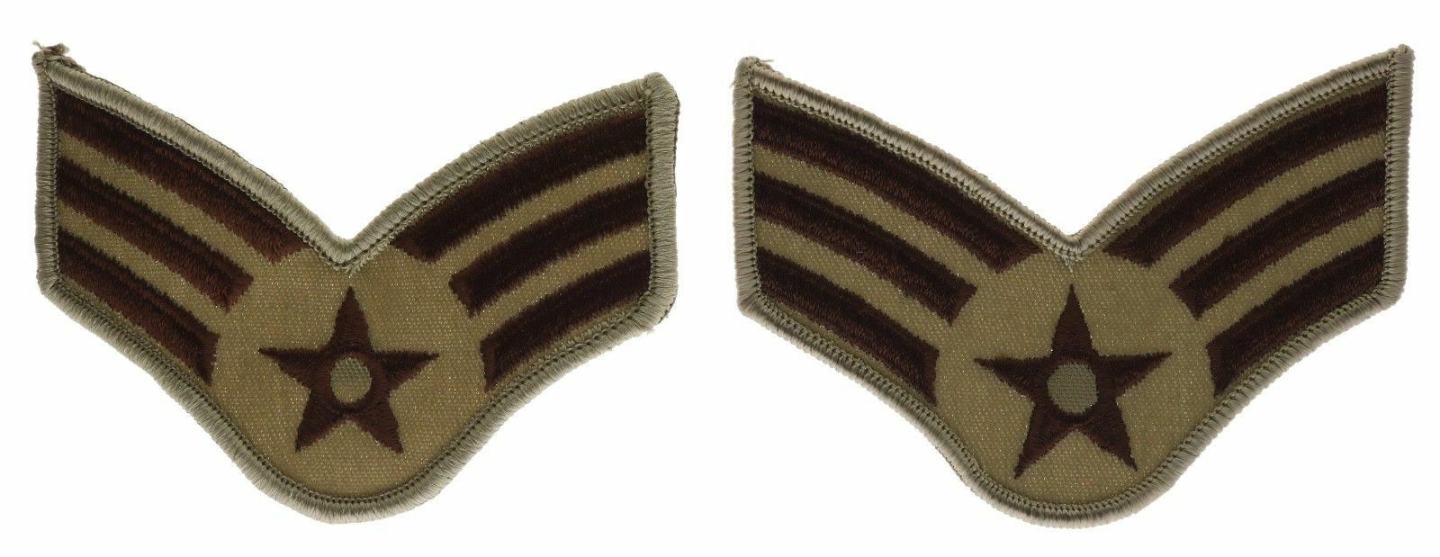 PAIR E-4 Senior Airman Rank Stripes Embroidered 4 inch Patch H010809 ...