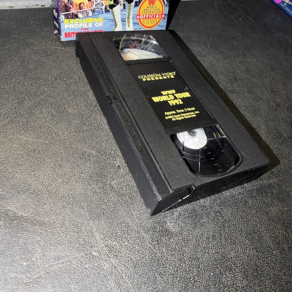 WWF Wrestling WORLD TOUR 1992 Video VHS w/ Big Box Coliseum Video | eBay