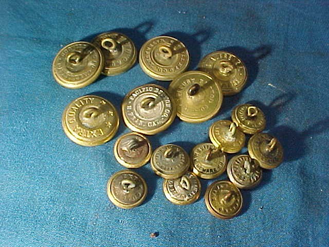 17 Early 20thc RAILROAD BRASS Uniform BUTTONS Different ROAD NAMES | eBay