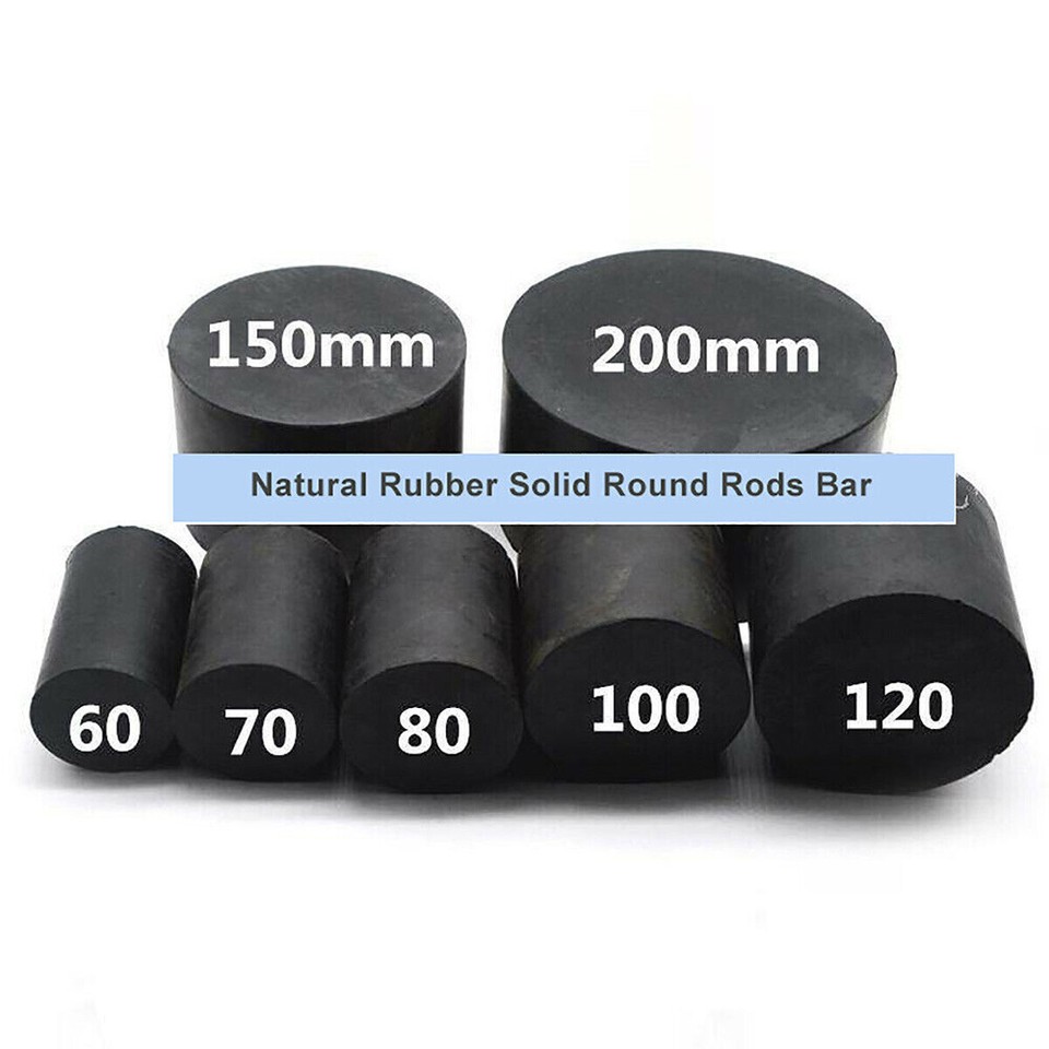 Black Solid Natural Rubber Round Rods Rod Material Dia 21-150mm, Length ...