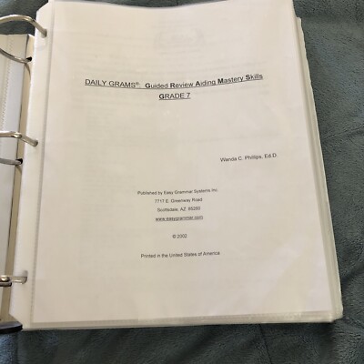 Daily Grams Guided Review Aiding Mastery Skills Grade 7 : Purchased ...