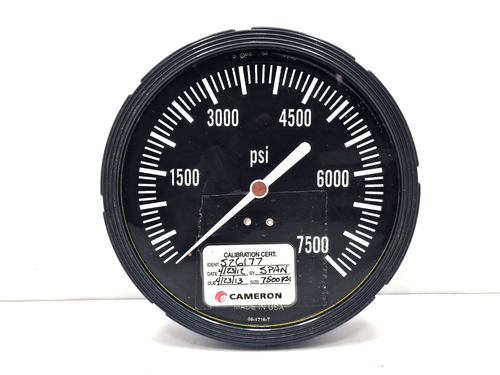 2711933-05-01 SPAN 7500-PSI-G SUBSEA PRESSURE GAUGE 0-7500 PSI 05-4716 ...