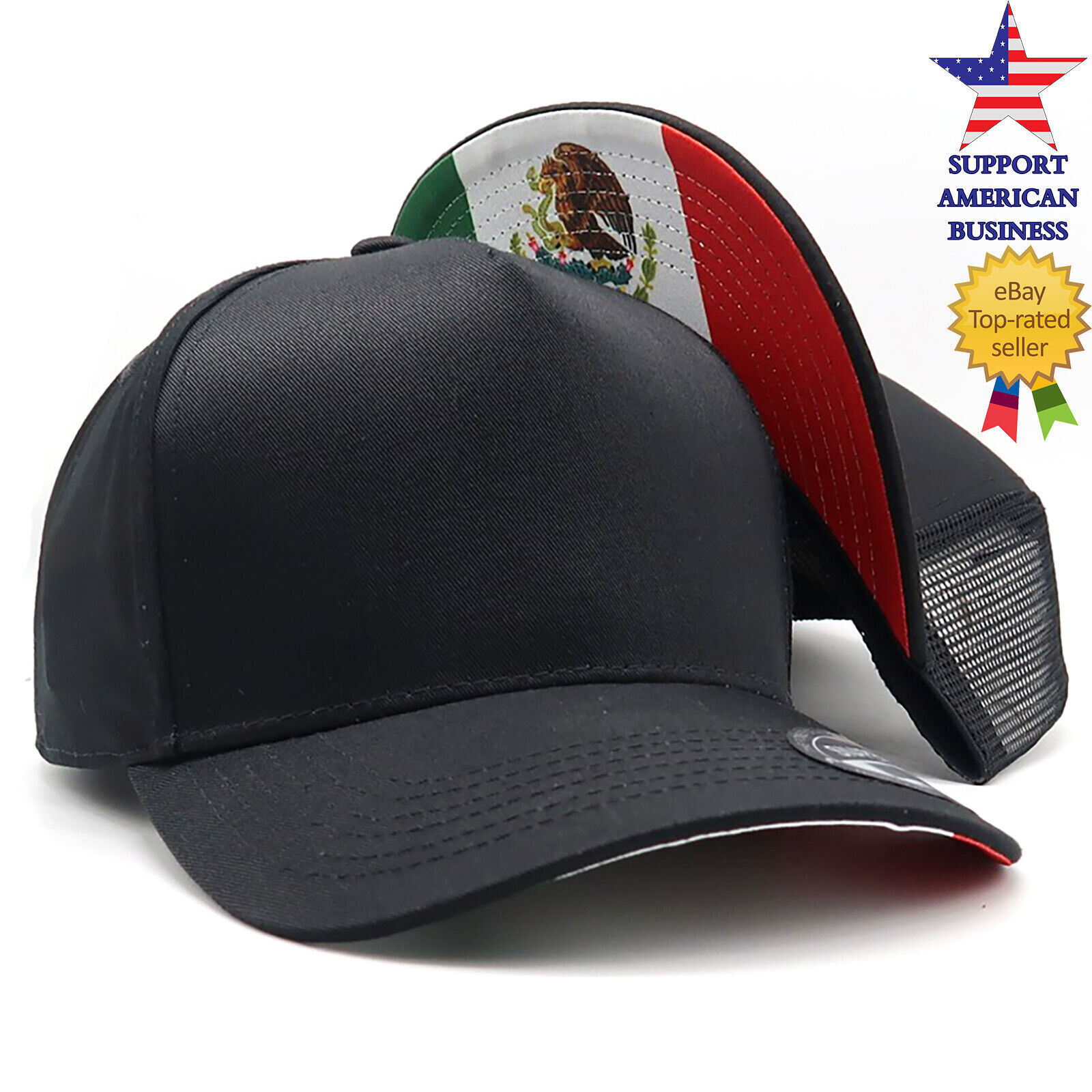 Mens Snapback Hat Hecho En Mexico Baseball Cap Mexican Flag Trucker ...