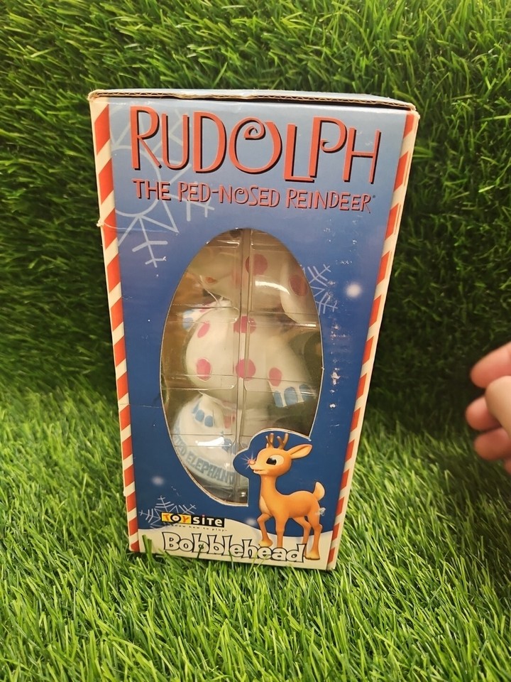 Vintage RUDOLPH the Red-Nosed Reindeer Spotted Elephant Bobblehead 2002 ...