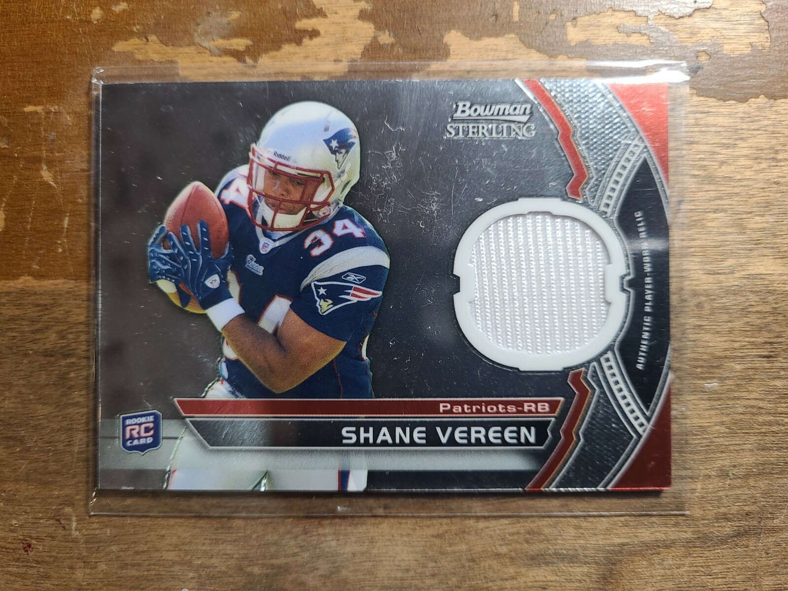 SHANE VEREEN 2011 BOWMAN STERLING ROOKIE RELIC #BSR-SV NEW ENGLAND ...
