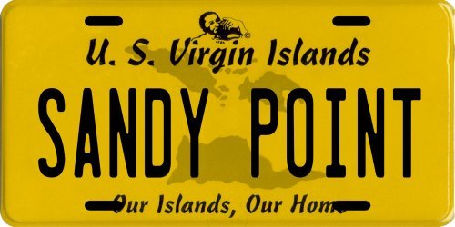 Sandy Point Beach St. Croix U.S. Virgin Islands Aluminum License Plate ...