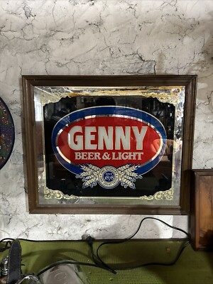 Vintage Wall Mirror Genny Beer & Light. Since 1878 One Brewery One ...