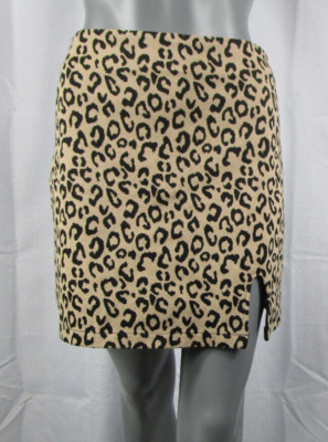 Minx & Moss: Short Brown Leopard Print Skirt- Size 10 | eBay Australia