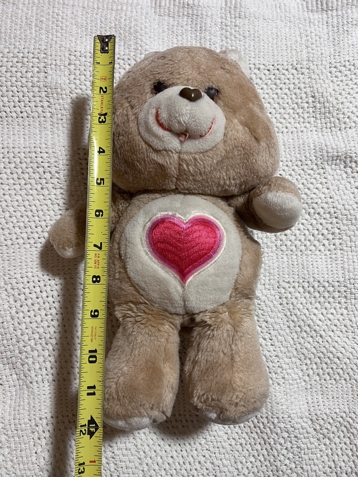 Care Bears • Tender Heart Bear • Brown Teddy Red Valentine • 1983 12 ...