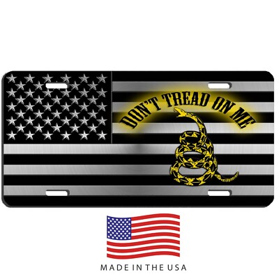 2nd Amendment flag aluminum vanity license plate car truck SUV tag gray ...