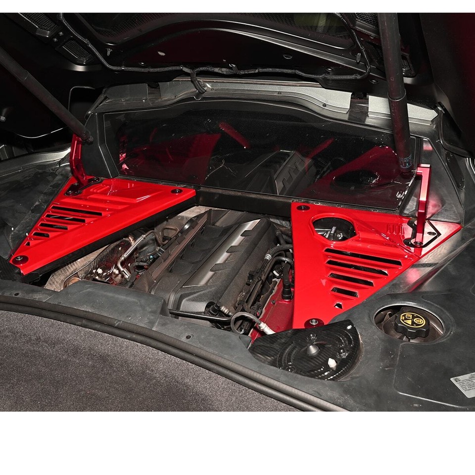 Upgraded Red Rear Engine Bay Full Cover Panel Guard for Corvette C8 ...