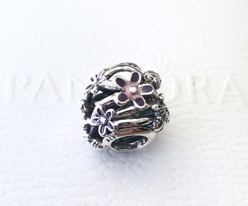 NEW Authentic Pandora Openwork Purple Daisy Charm 798772C02 | eBay