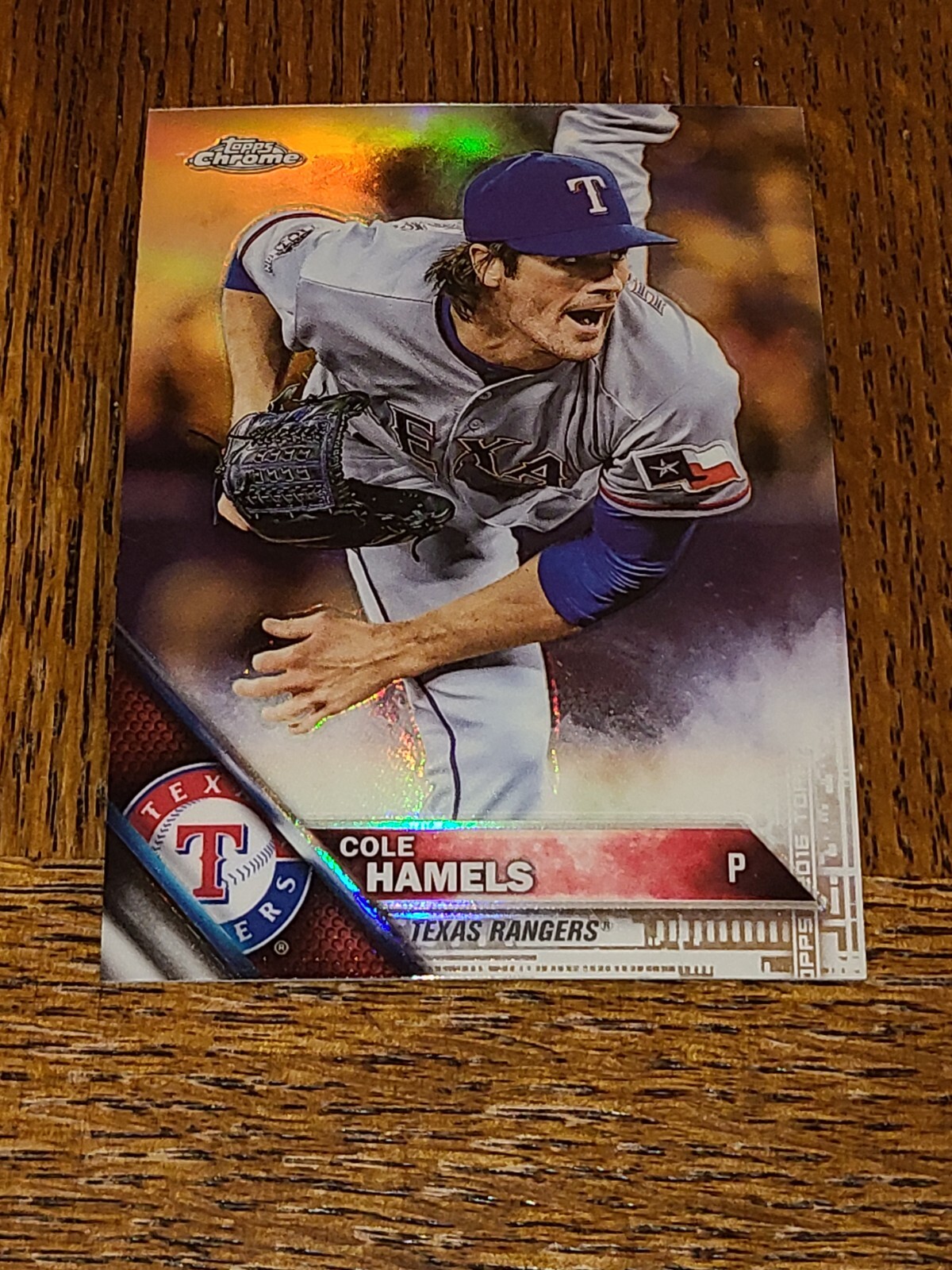 RANGERS COLE HAMELS 2016 TOPPS CHROME REFRACTOR #142 | eBay