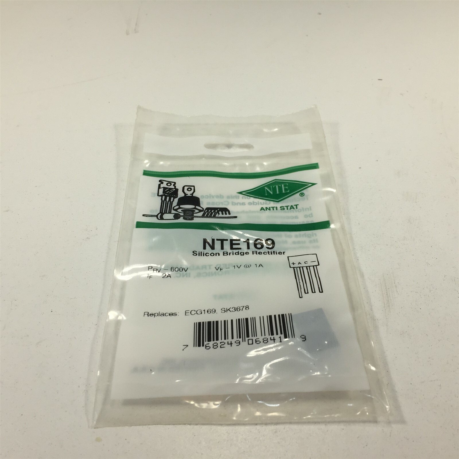 (8) NTE NTE169 Bridge Rectifier, Single Phase 2.0 Amp - Lot of 8 | eBay