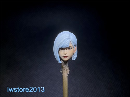 1:18 Short Hair Girl Head Sculpt Carved For 3.75" Female Action Figure ...