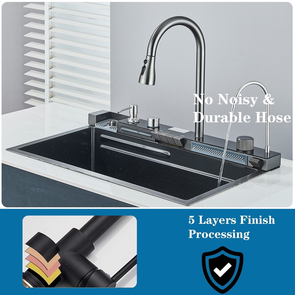 Flying Rain Stainles Steel Deck Mount Kitchen Sink Faucet Household ...