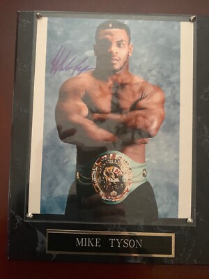 Mike Tyson 8"x10" Autographed Photo with Heavyweight Belt mounted | eBay