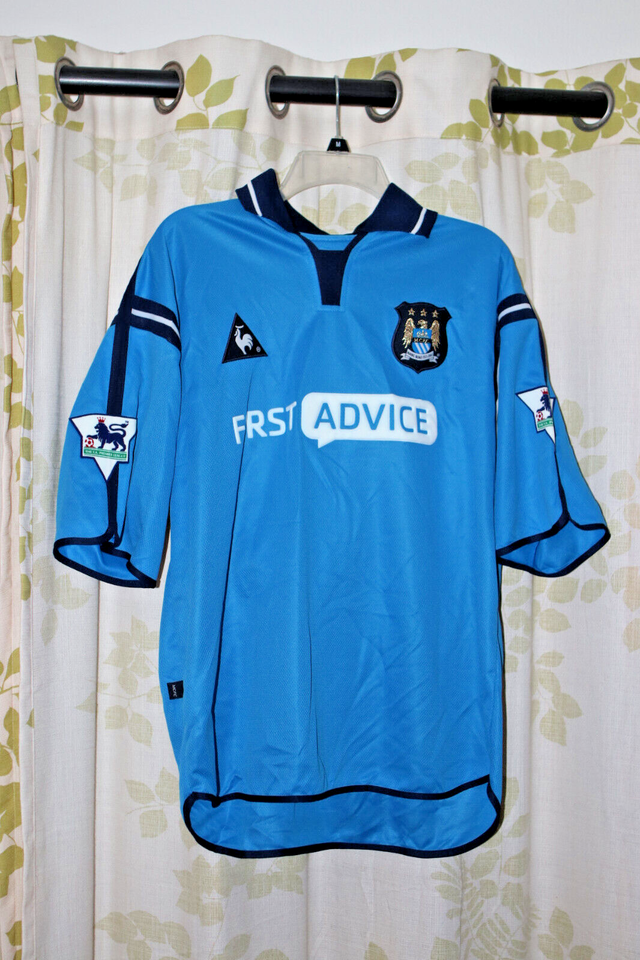 Manchester City 2002 Karim Kerkar #44 Match Worn Player Home Shirt ...