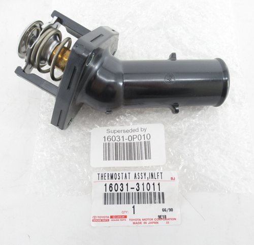 Genuine OEM Toyota 16031-0P010 Thermostat w/ Housing Engine Water Inlet ...