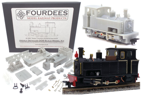 Fourdees Peckett Steam Loco 'Norton' 009 / OO9 Scale Kit for Farish 08 ...