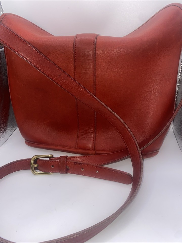 COACH Vintage Nottingham Binocular Crossbody Bag - Red | eBay