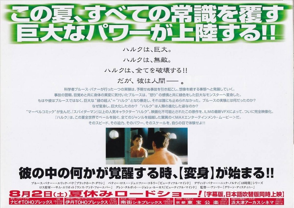 Hulk di Eric Bana Jennifer Connelly Nick Nolte Ang Lee HULK Marvel ...