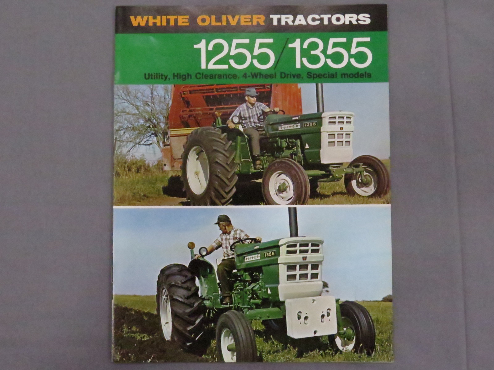 original 1970 Oliver 1255 1355 Tractor sales Brochure Catalog 12 pages ...