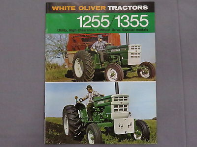original 1970 Oliver 1255 1355 Tractor sales Brochure Catalog 12 pages ...