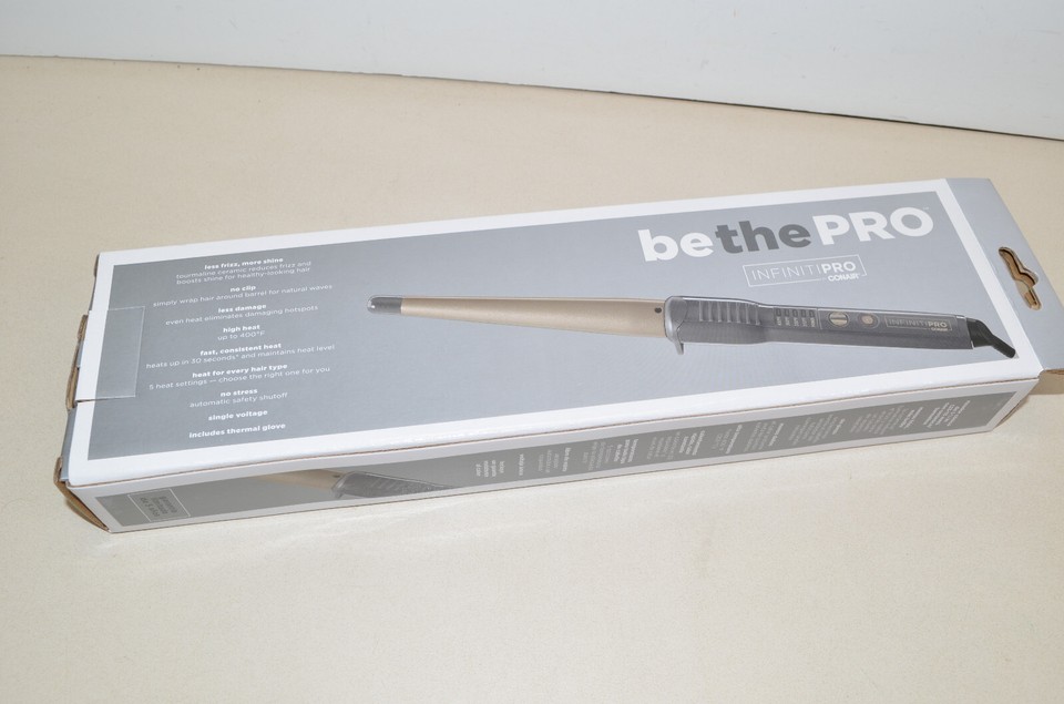 CURLING IRON WAND Conair Infiniti Pro 1 1/2" Tourmaline Ceramic Beachy ...