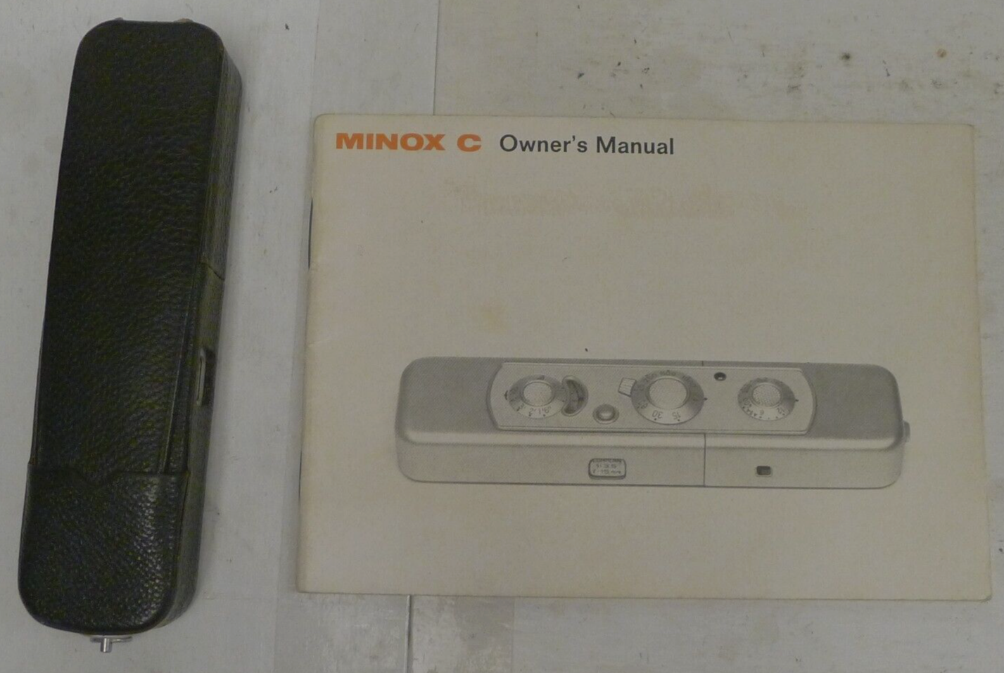 Minox Model C Film Camera with Eveready Leather Case & Manual - Made in ...