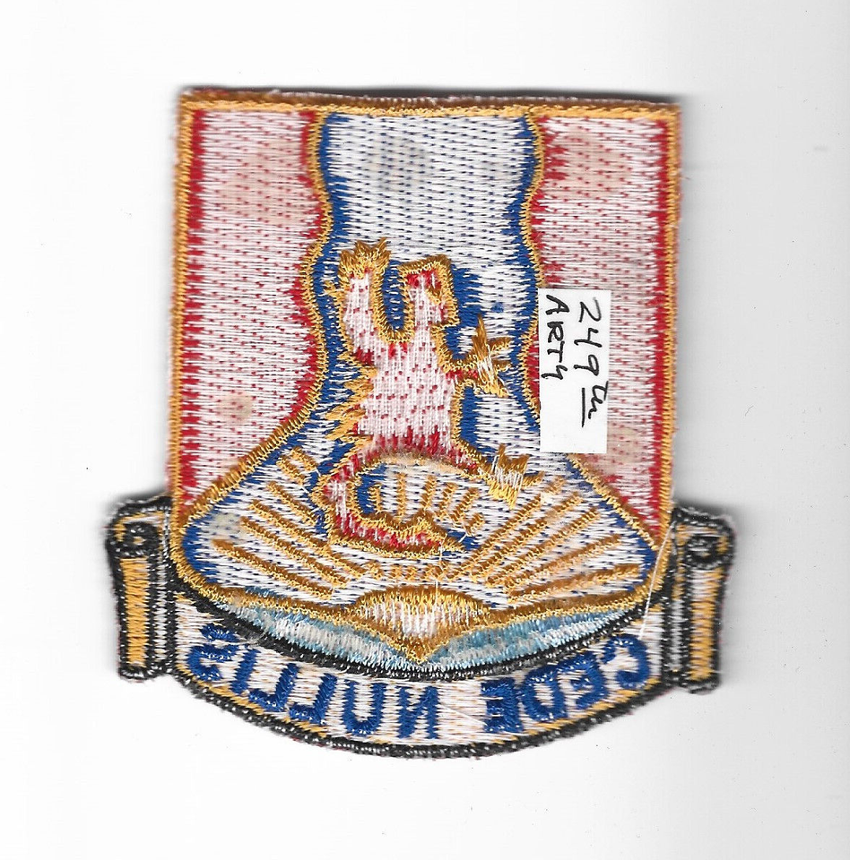 Military Patch 249th Artillery Cede Nullis Vintage Insignia Oregon Ft ...