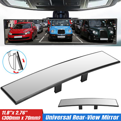 Car Universal 300mm Rear View Wide Angle Convex Clear Interior Mirror ...
