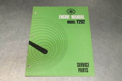 Nice Vintage 1972 Yamaha Model Y292 SNO JET Engine Manual Service Parts ...