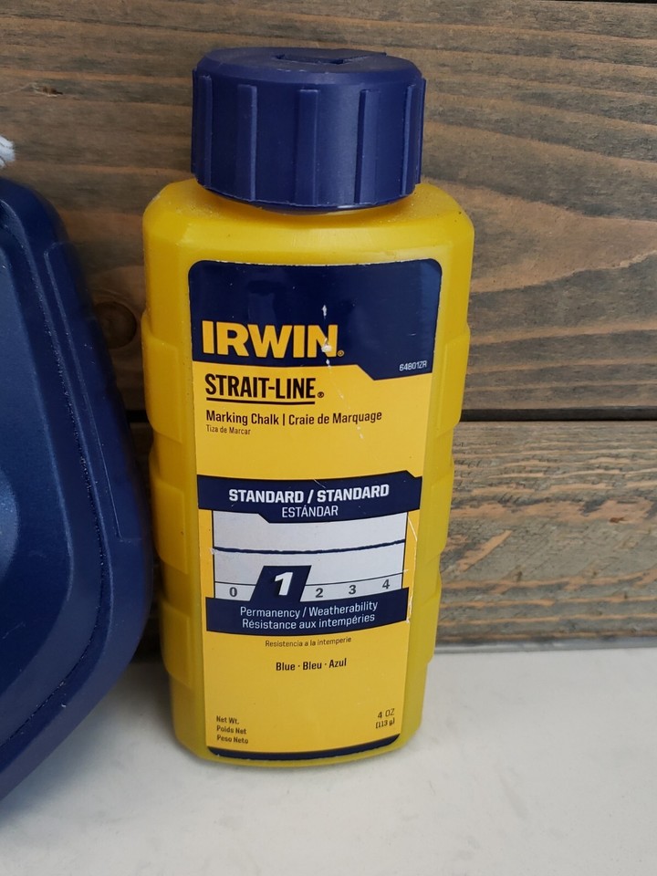 Irwin Strait-Line Speedline Pro 100' Chalk Line Reel & Blue Chalk | eBay