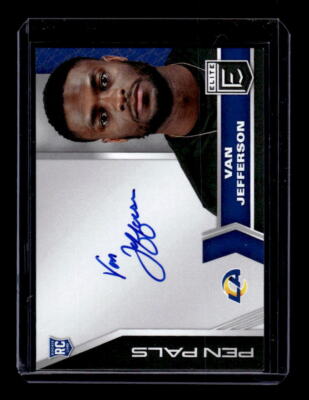 2020 Elite Pen Pals Blue Ink #38 Van Jefferson Auto ON CARD RC ROOKIE ...