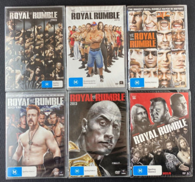 Bulk Lot 6 x WWE Wrestling Royal Rumble DVDs NTSC R4 DVD NEW & SEALED ...