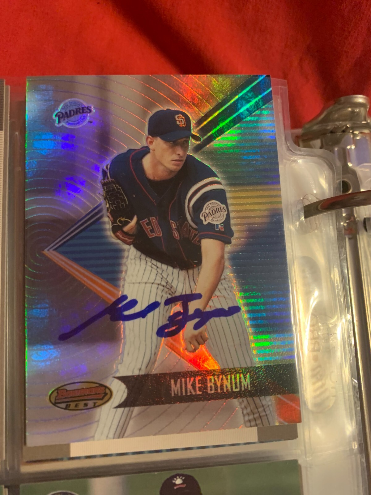 MIKE BYNUM AUTOGRAPHED SIGNED 2001 BOWMAN'S BEST CARD PADRES COA | eBay