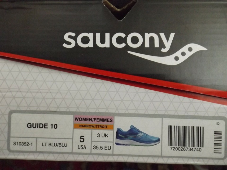 Saucony Guide 10 Women's Width NARROW Running Shoes Light Blue/Blue ...