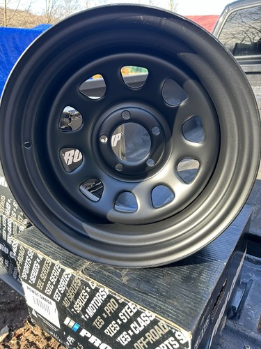 Set of 4 Matte Black Steel Wheels for Jeep Wrangler YJ TJ XJ MJ ...