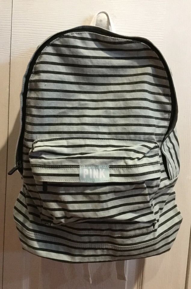 NEW Victorias Secret PINK School-Travel Canvas Backpack Book Bag Mint ...