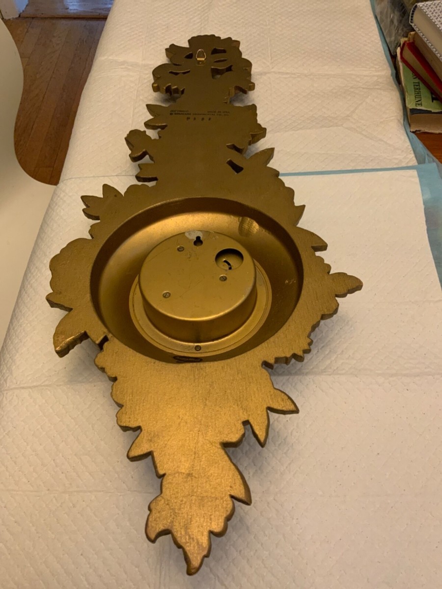 Syracuse Ornamental Clock Syroco Clocks Etsy