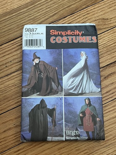 Simplicity #9887 Cape Tunic Monk Wizard Wraith Lord of the Rings Sz XS ...