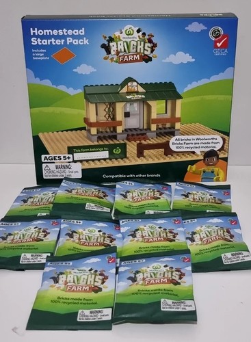 BRAND NEW UNOPENED Woolworths Bricks Farm HOMESTEAD Starter pack 30 ...